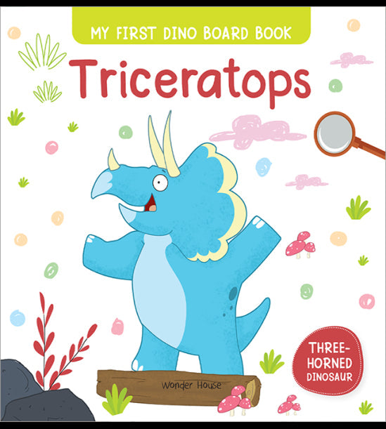 Triceratops : My First Dino Board Book - Illustrated Dino Picture Book ...