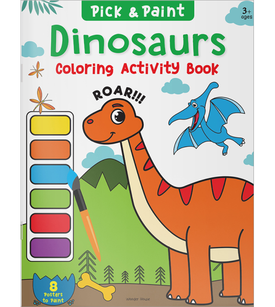 Pick and Paint Coloring Activity Book For Kids: Dinosaurs – 99Bookstore