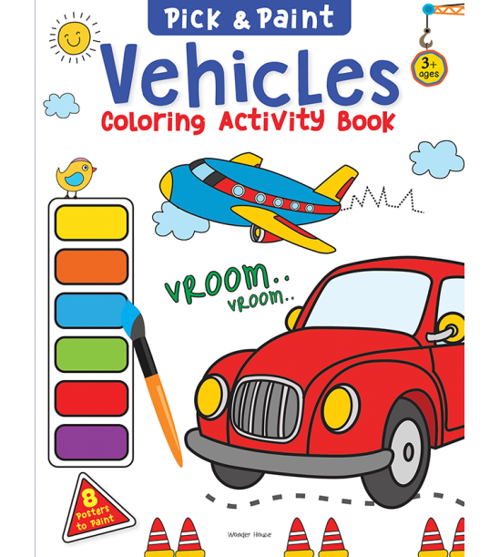Pick and Paint Coloring Activity Book For Kids: Vehicles – 99Bookstore